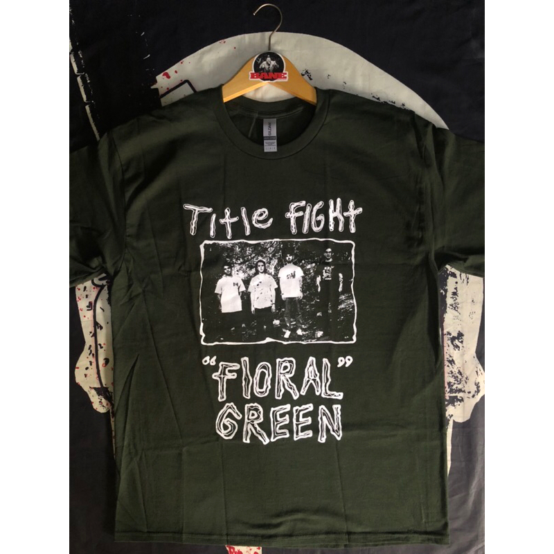 Jual BAND MERCH OFFICIAL TITLE FIGHT ( floral green ) | Shopee Indonesia