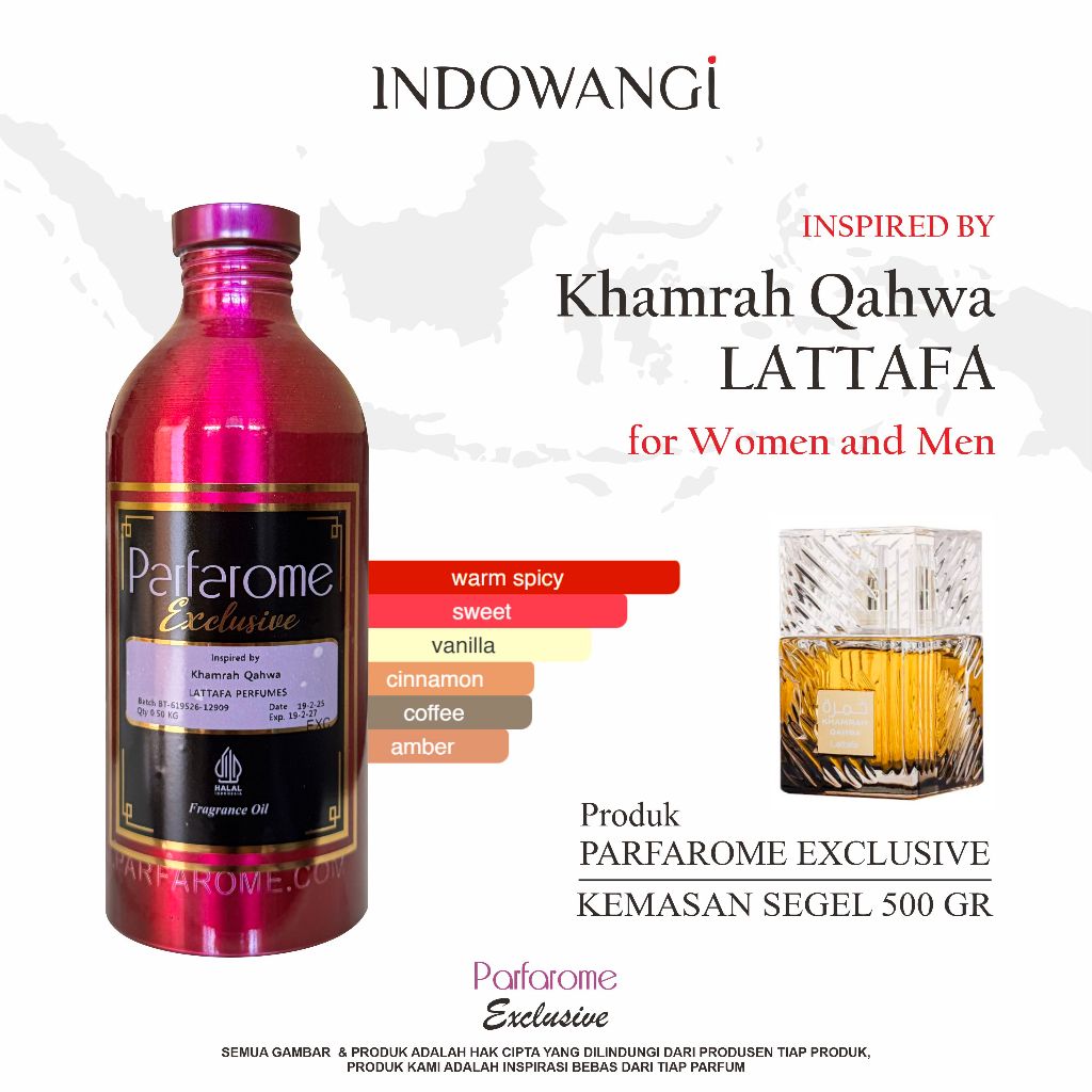 Jual Bibit Parfum Khamrah Qahwa LATTAFA produk parfarome type Exclusive ...