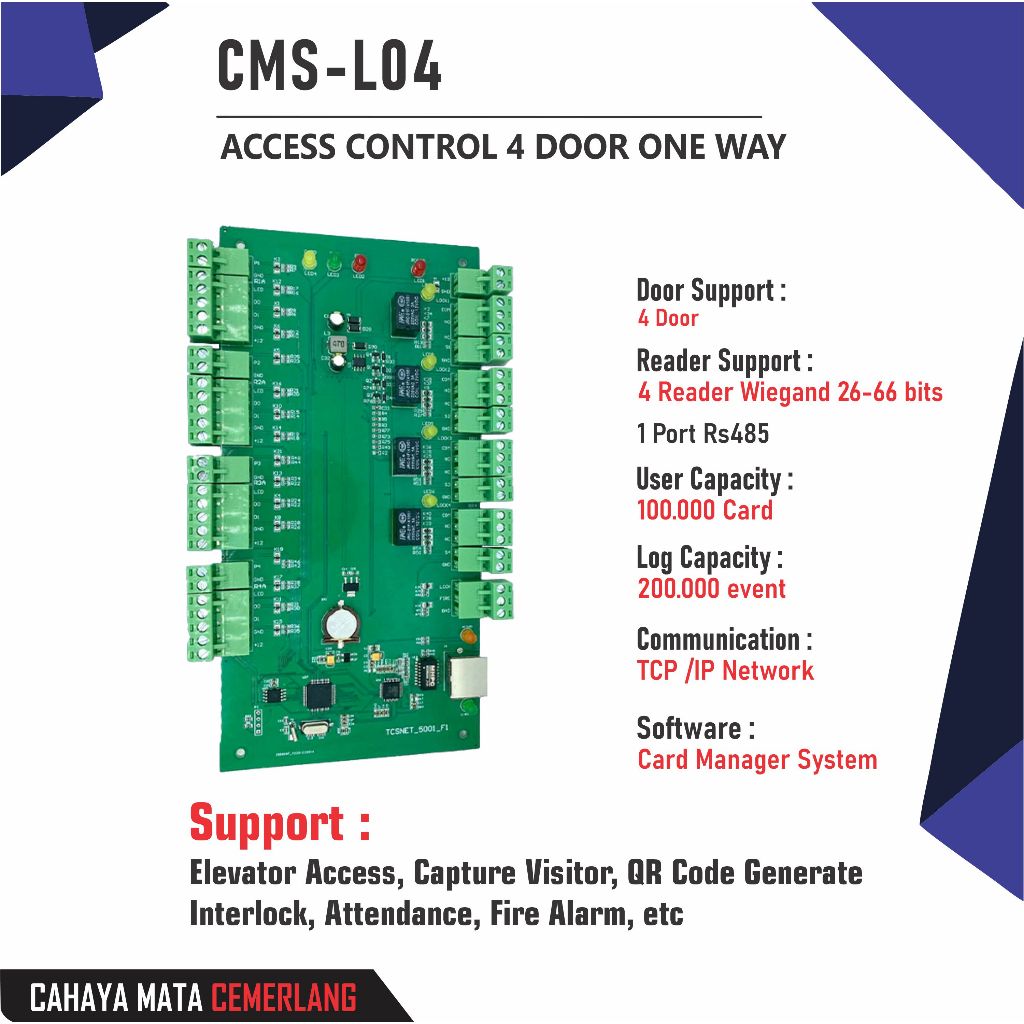 Jual CMS Access Control Panel 4 Door | Shopee Indonesia