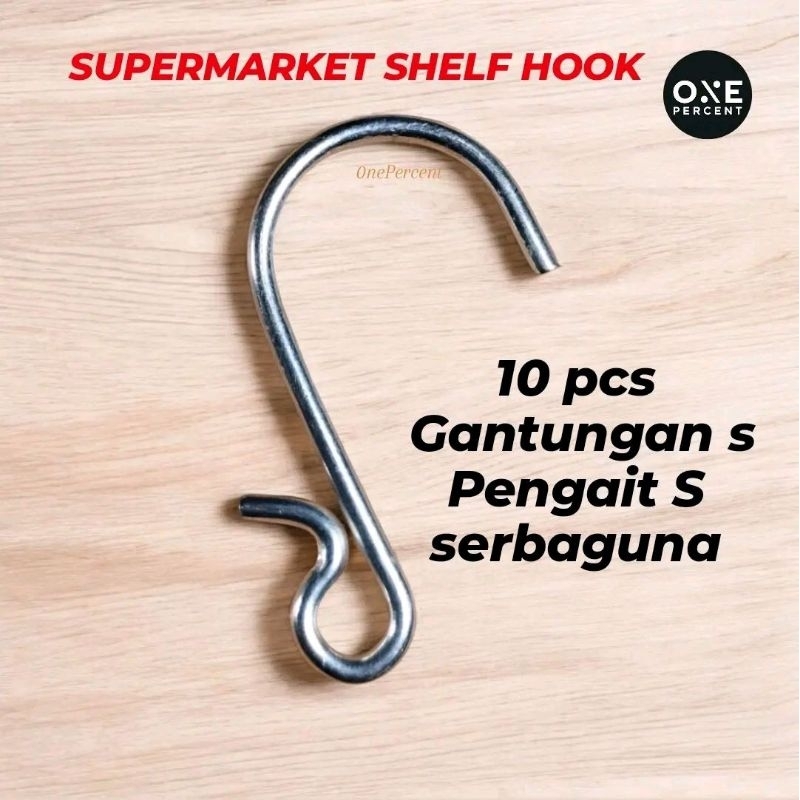 Jual 10 Pcs Supermarket Shelf Hook Gantungan Snack Display Cantolan S ...