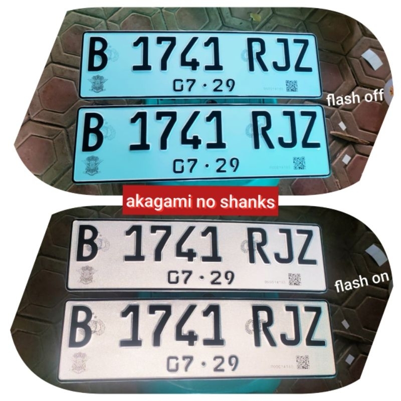 Jual plat mobil barcode/QR reflektif putih font terbaru resmi $amsat ...
