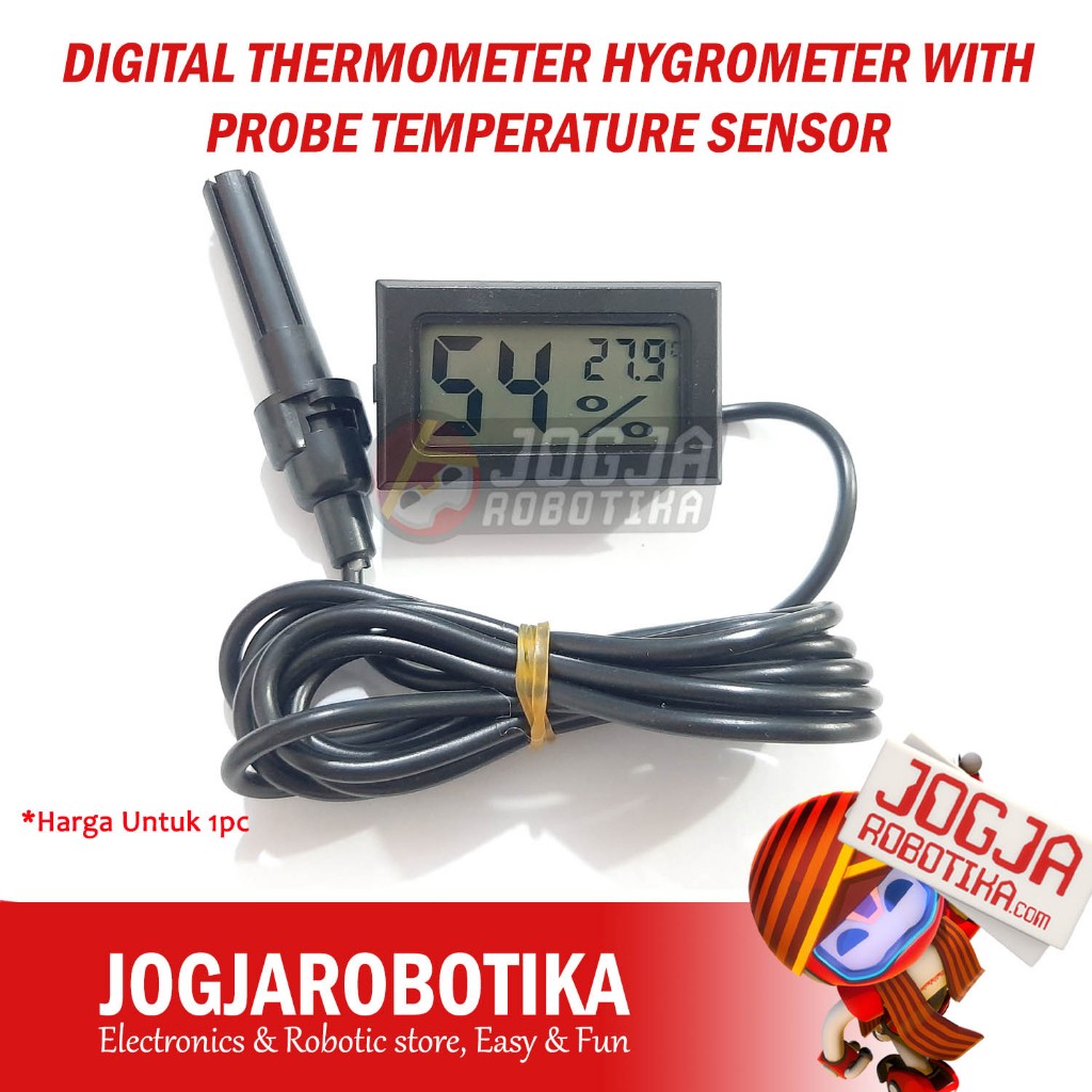 Jual DIGITAL THERMOMETER HYGROMETER WITH PROBE TEMPERATURE SENSOR ...