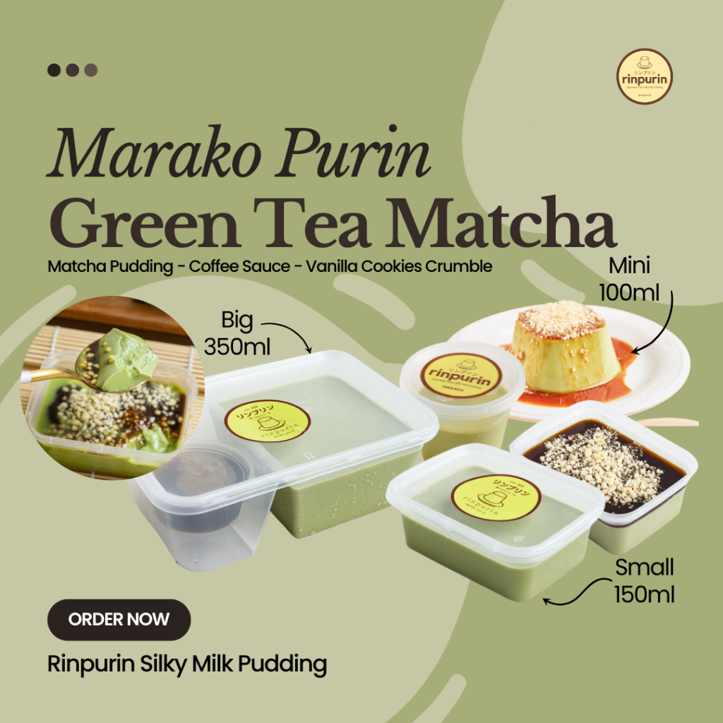 Jual MARAKO PURIN - Rinpurin Silky Milk Pudding Susu Jepang - matcha ...