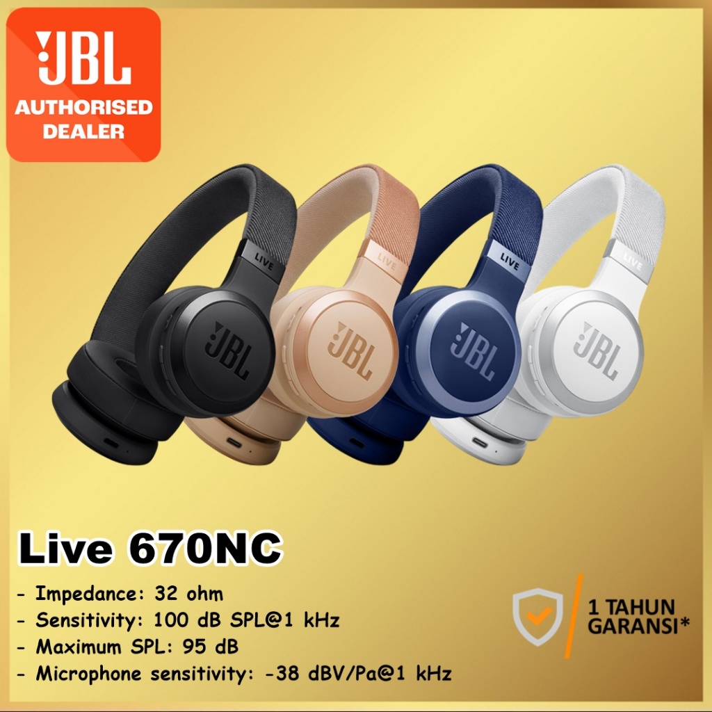Jual JBL Live 670 NC 670NC Wireless On-Ear Headphones with Adaptive ...
