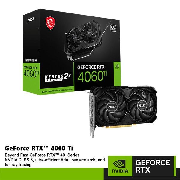 Jual MSI RTX 4060 Ti Ventus 16G OC GDDR6 4060Ti RTX4060Ti 16GB VGA NVIDIA | Shopee Indonesia