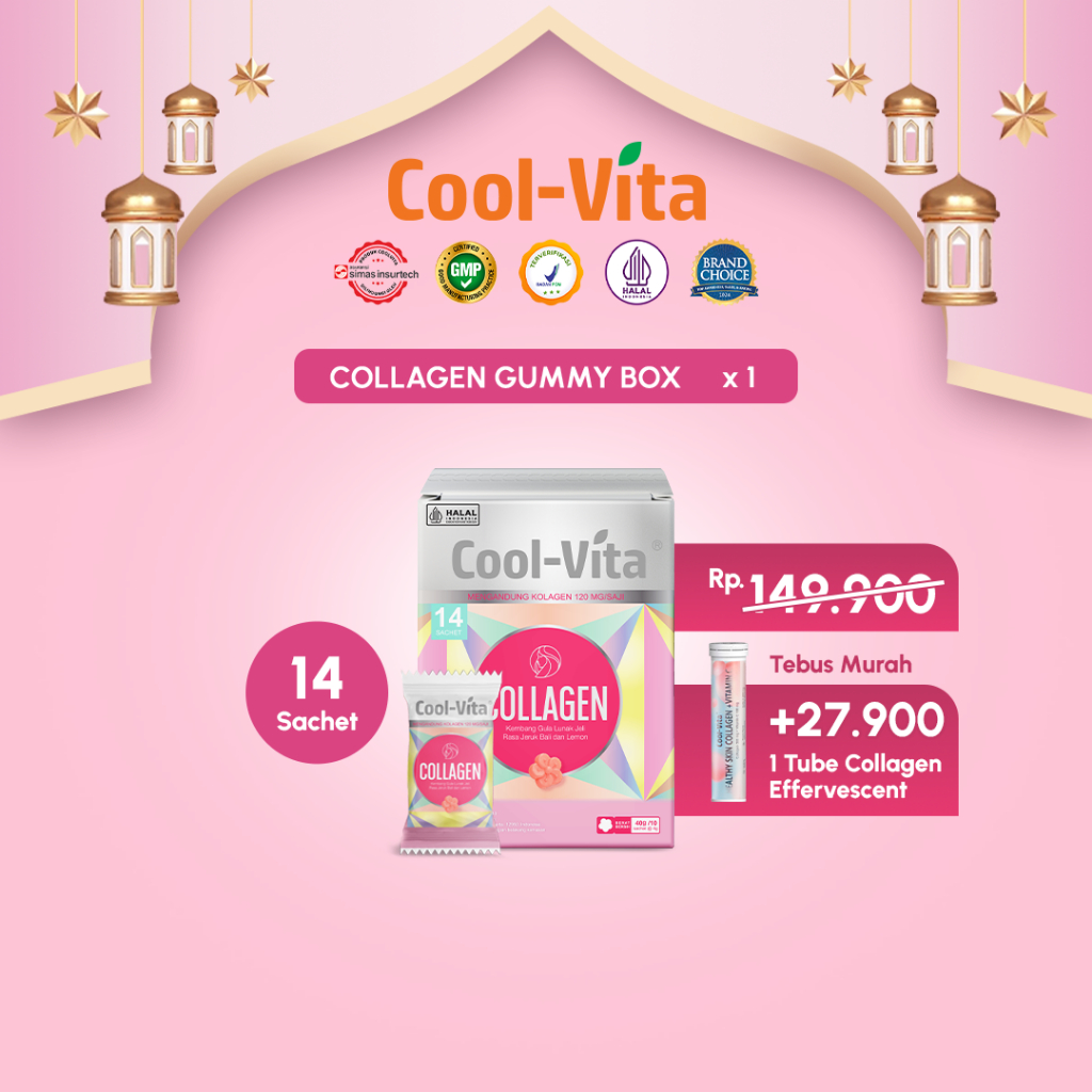 Jual Coolvita 1 Box Collagen Gummy Rasa Jeruk Bali dan Lemon | Gummy ...