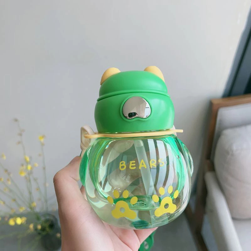 Jual Botol Minum Anak Lucu Green Kapasitas 450 ml / Botol Minum Bears ...