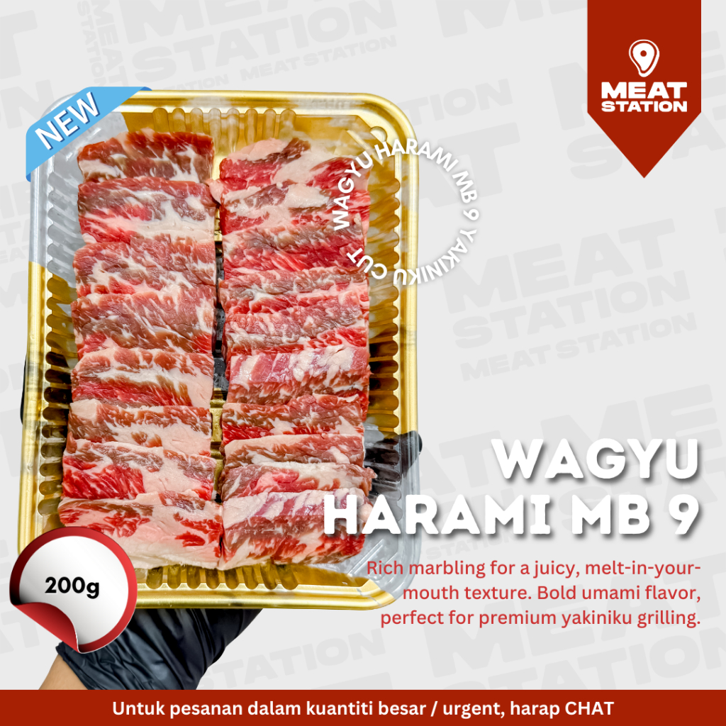 Jual Wagyu Harami MB 9 200g / Beef Slice Cut / Shabu-Shabu / Grill ...