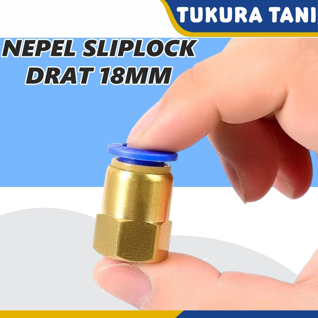 Jual NIpple Slip Lock Konektor Pompa DC Drat 18mm ke Selang 8mm - 8mm ...