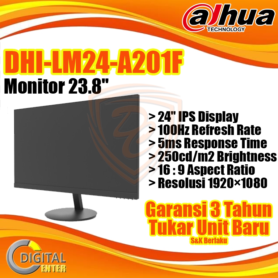 Jual Dahua Monitor DHI-LM24-A201F LED 24 Inch FHD 100Hz HDMI Panel IPS | Shopee Indonesia
