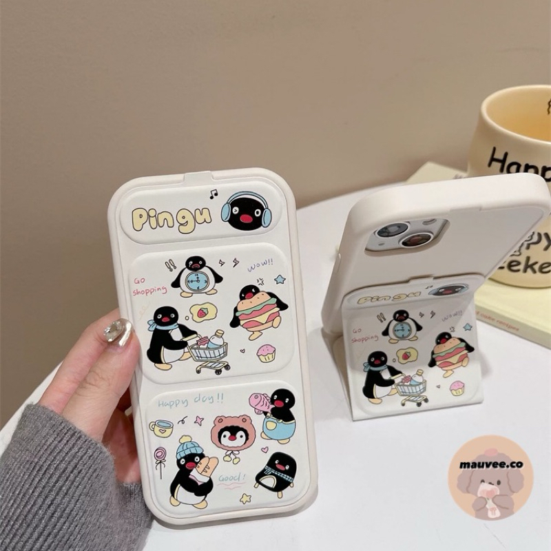Jual [READY] IPHONE CASE PINGU FOLDABLE PHONE STAND | Shopee Indonesia