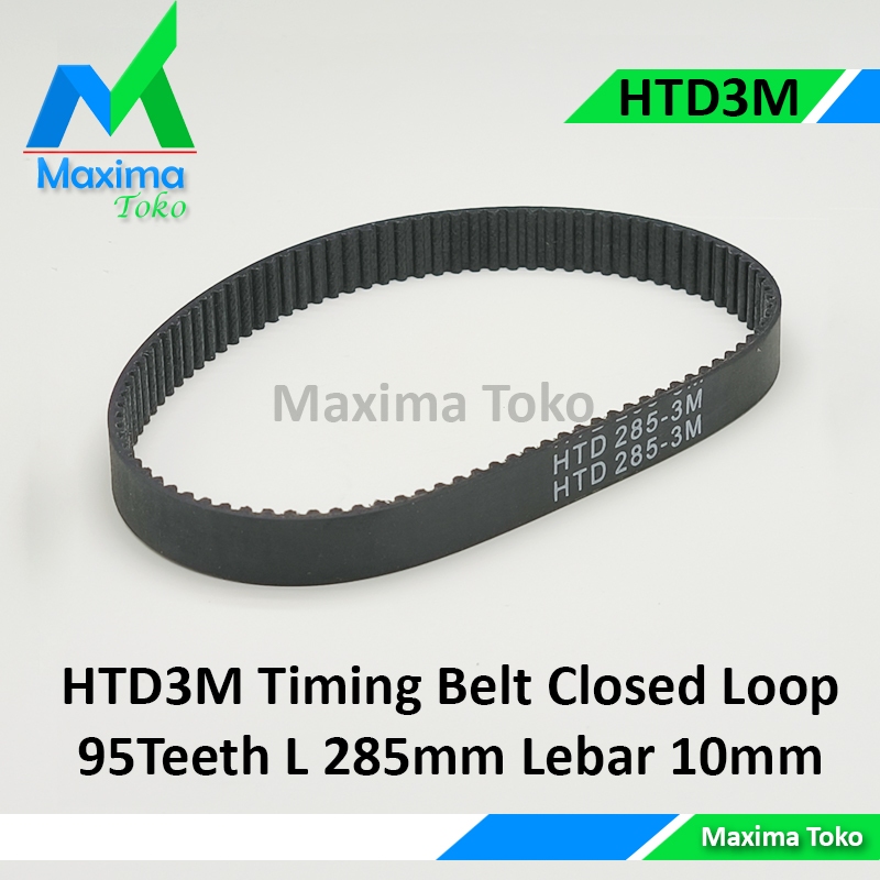 Jual HTD3M Timing Belt Panjang 285mm gigi 95 Teeth Lebar 10mm Closed Loop 95T L 285 mm Pitch 3mm ...
