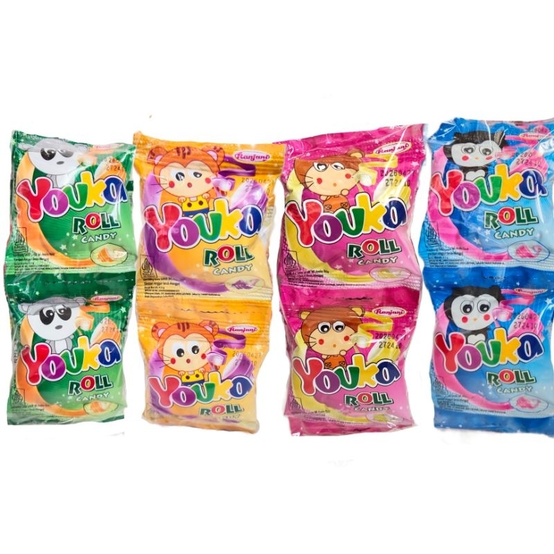 Jual YOUKA ROLL CANDY ISI 20 BIJI (DIKIRIM RANDOM) | Shopee Indonesia