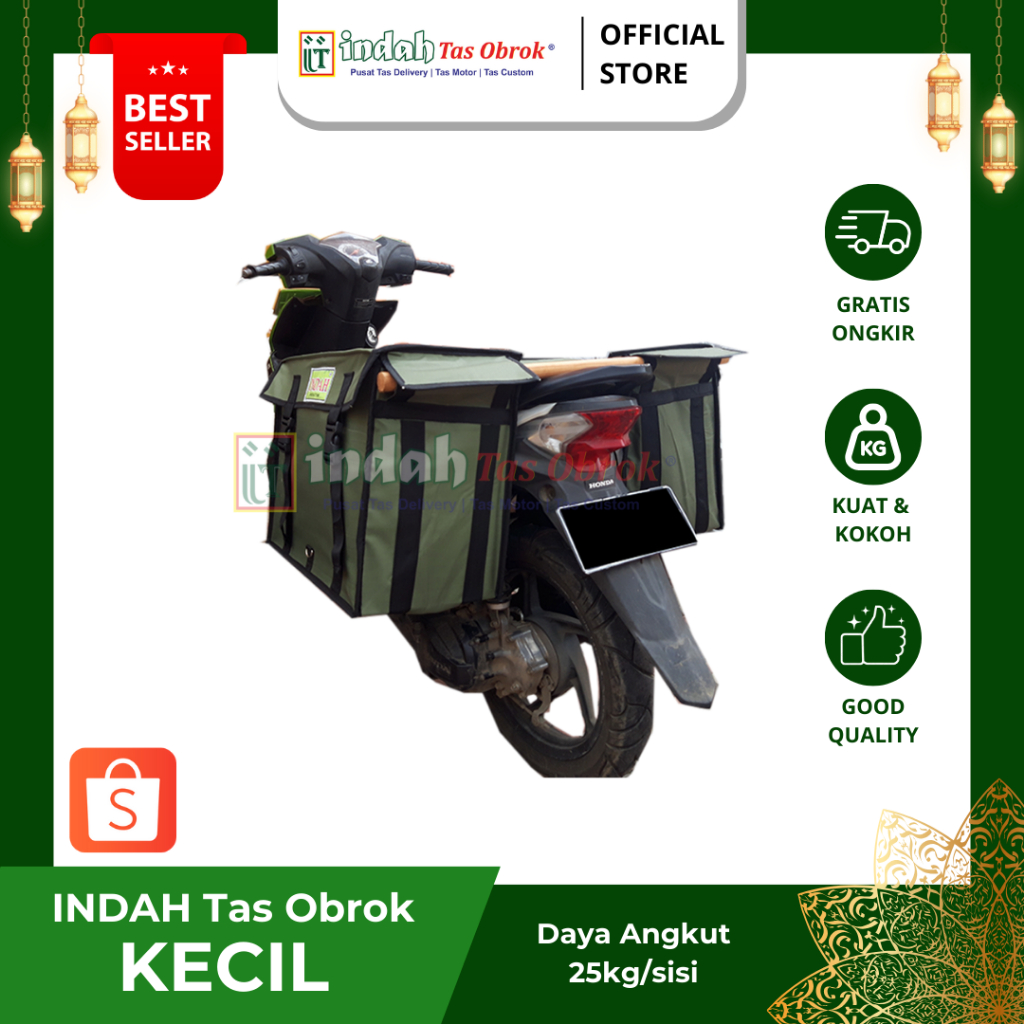 Jual INDAH Tas Obrok - Tas Pos Motor Kurir Kecil Hijau Tas Delivery ...