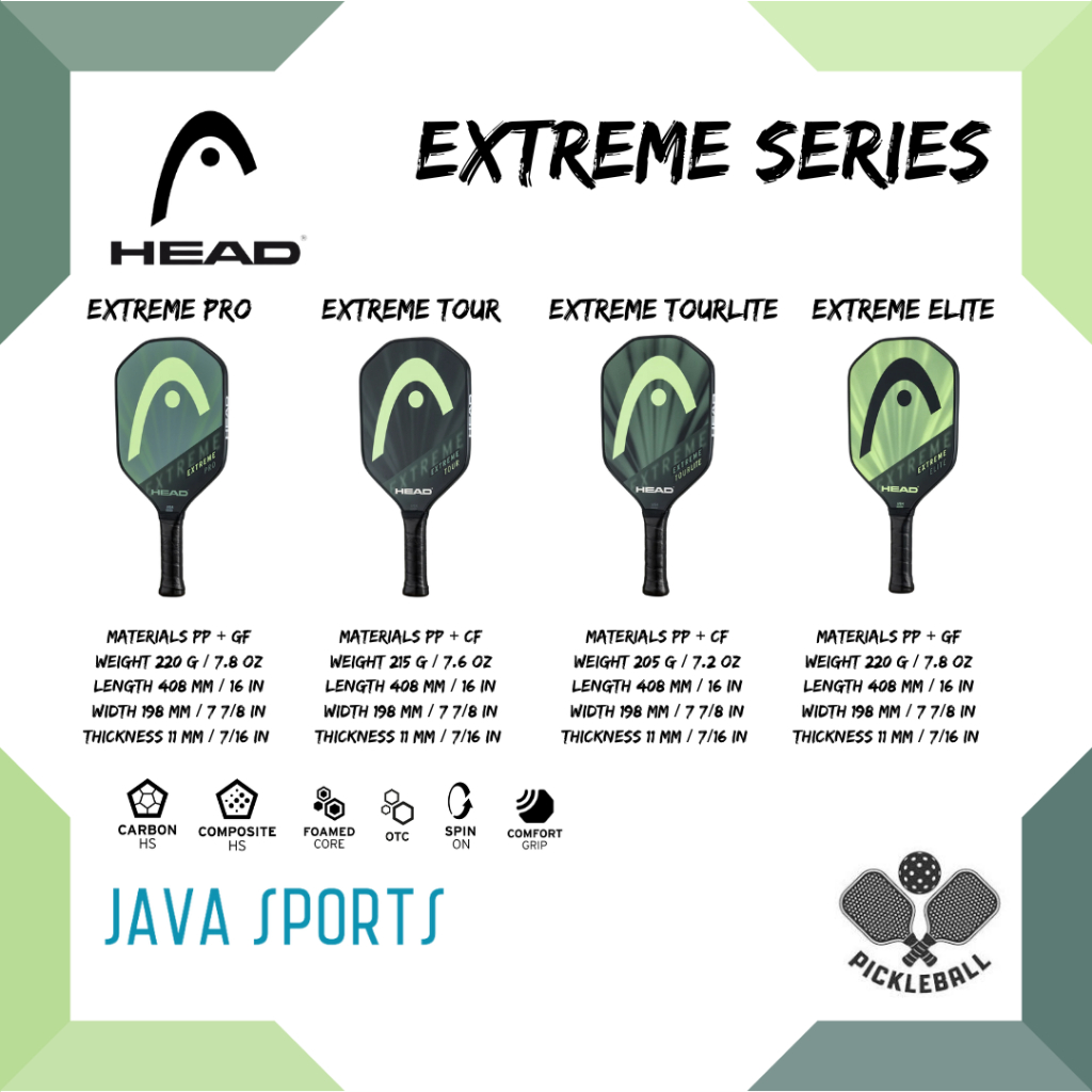 Jual Raket Pickleball Tenis Head Extreme Series PRO TOUR TOURLITE ELITE ...