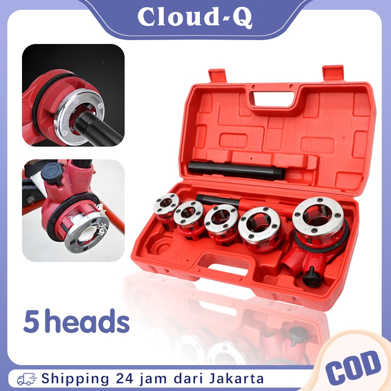 Jual Senai Pipa Manual Model 62 Alat Drat Pipa Besi Dengan 5 Cetakan ...