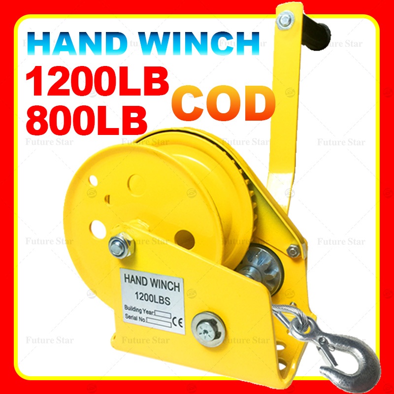 Jual 800lbs 1200lbs Boat Crank Winch / Wire Rope Hand Winch Katrol Mini ...