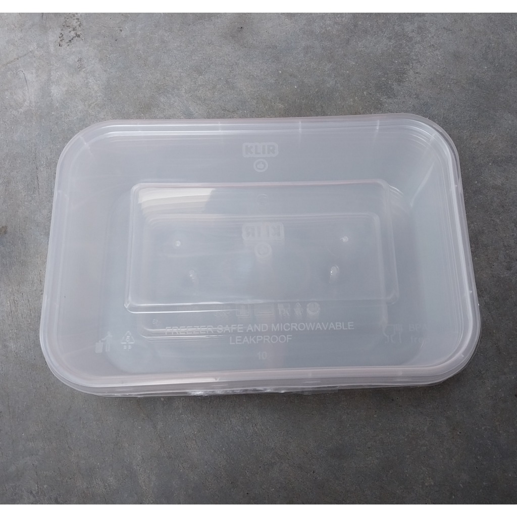 Jual Thinwall Kotak Makan Plastik Rectangle Square 500ml Isi 5 pcs | Shopee Indonesia