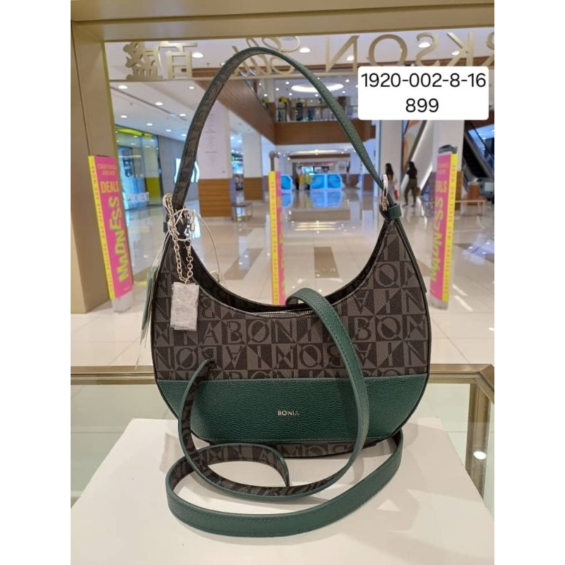 Jual tas Hobo monogram hitam Lis hijau Bonia ori | Shopee Indonesia