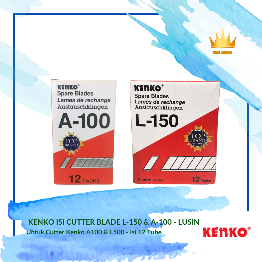 Jual Isi cutter Pisau Pemotong Cutter Blade Kenko L-150 Dan A-100 - 5 ...