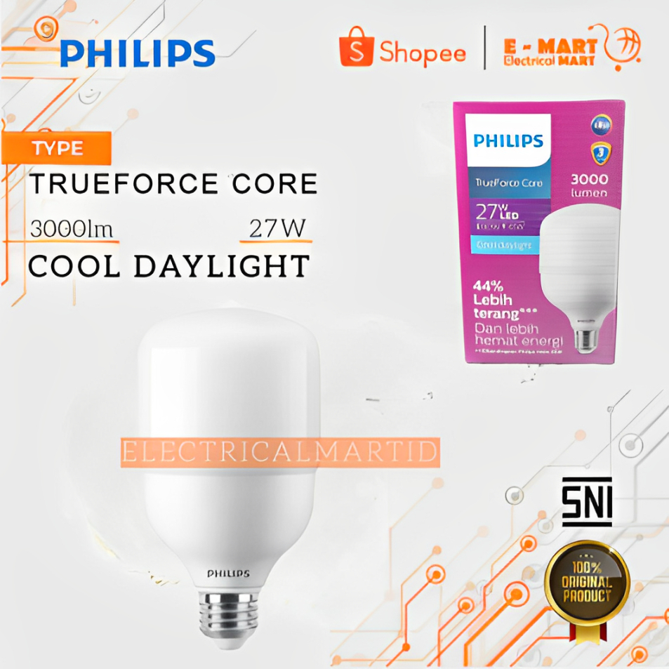 Jual Lampu LED PHILIPS Trueforce CORE 27W 35W 45W Bulb Putih Industrial Original | Shopee Indonesia