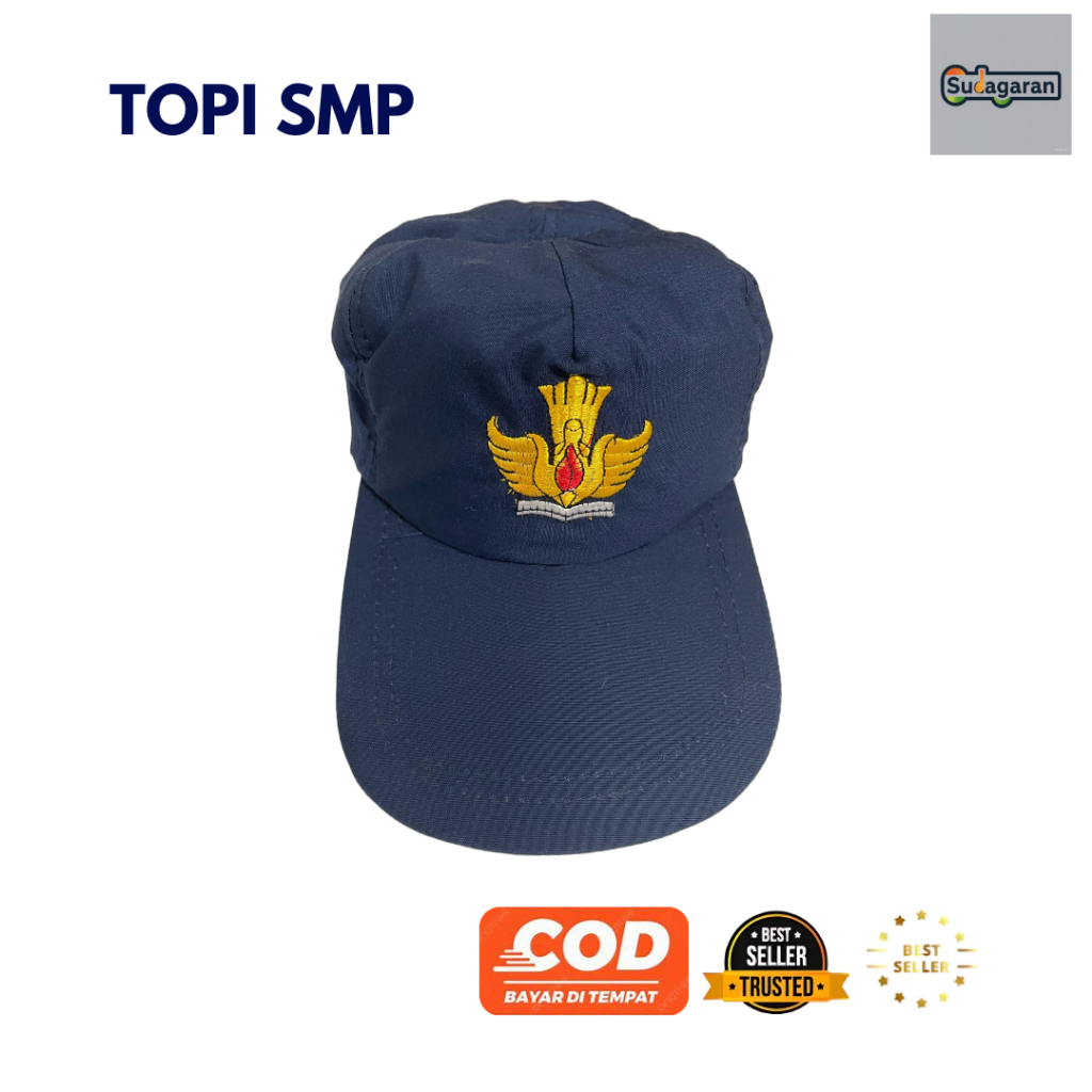 Jual Topi SMP | Topi Sekolah Menengah Pertama Biru | Topi Seragam SMP ...