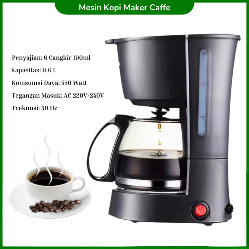 Jual Mesin Pembuat Kopi Maker Cafe 600 Ml Otomatis | Shopee Indonesia