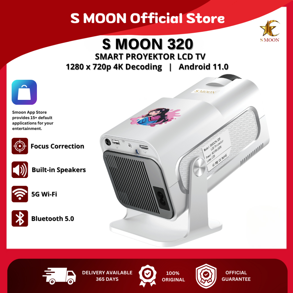 Jual SMOON320 SMART PROYEKTOR LCD TV - INCLUDE HDMI - GOOGLE STORE ...