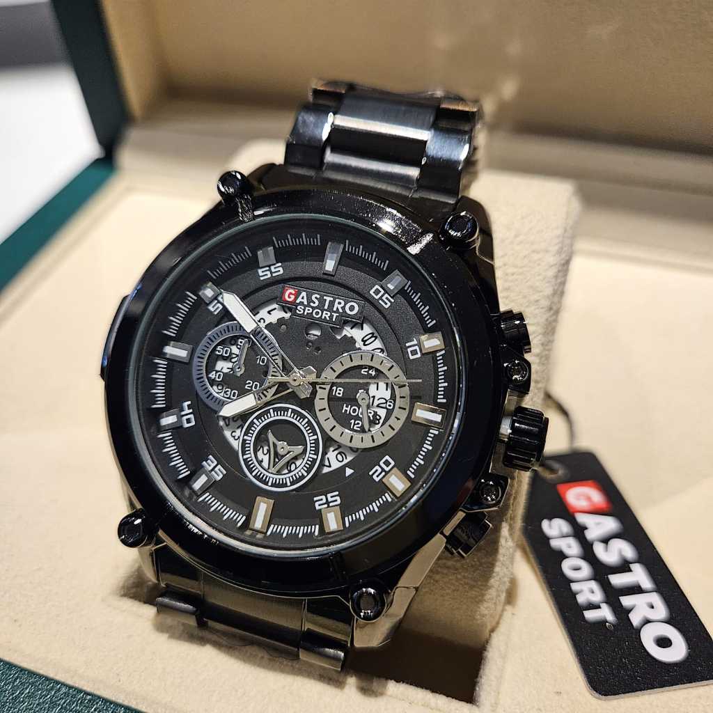 Jual Jam tangan pria Sport watch Gastro gaya chrono sport motif lingkar ...