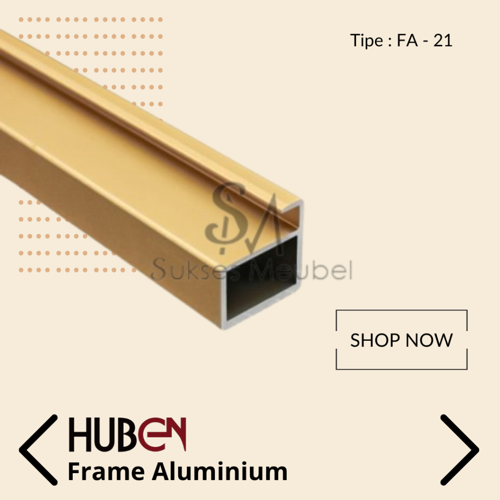 Jual HUBEN Frame 3 Meter FA 21 | Profil / Frame Aluminium HUBEN | Shopee Indonesia