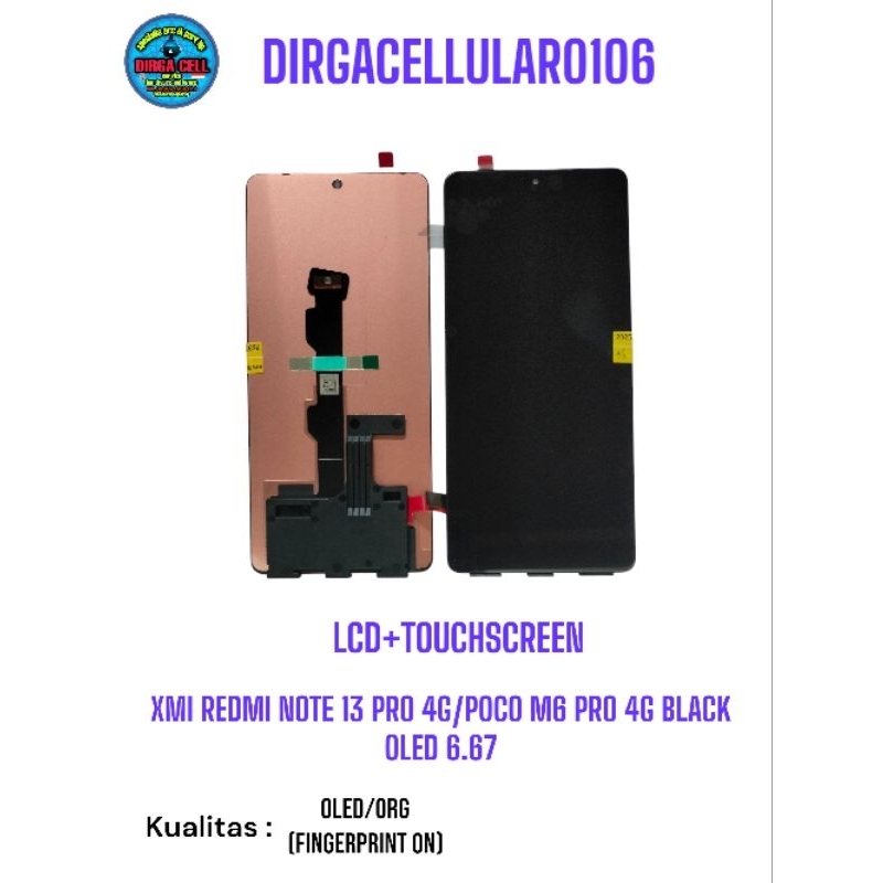 Jual LCD+TOUCHSCREEN XMI REDMI NOTE 13 PRO 4G/M6 PRO 4G BLACK OLED ...