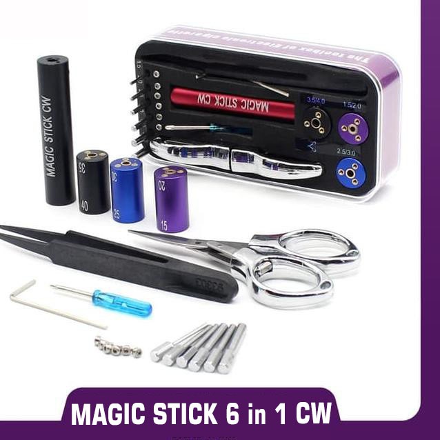 Jual Magic Stick 6 in 1 CW Kit Set Pembuat Kumparan Koil Rokok Elektrik ...