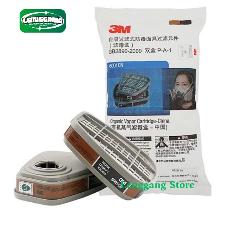 Jual 3M 6001CN Filter Cotton Cover untuk 3M 6200 6800 7502 Ganda ...