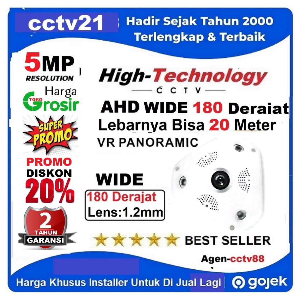 Jual KAMERA CCTV WIDE5MP High Technology PANORAMA FISH EYE 180 DERAJAT ...