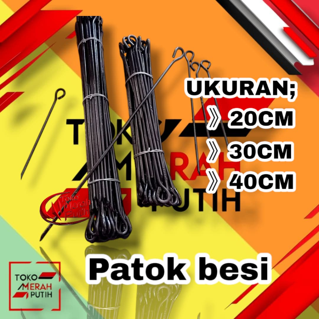Jual Pasak patok besi tenda hitam pekat Panjang 40 cm | Shopee Indonesia
