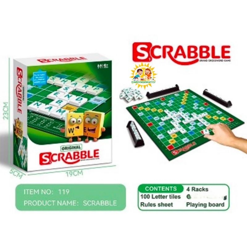 Jual Mainan Anak FAMILY BOARD GAME SCRABBLE PUZZLE ,Mainan keluarga ...