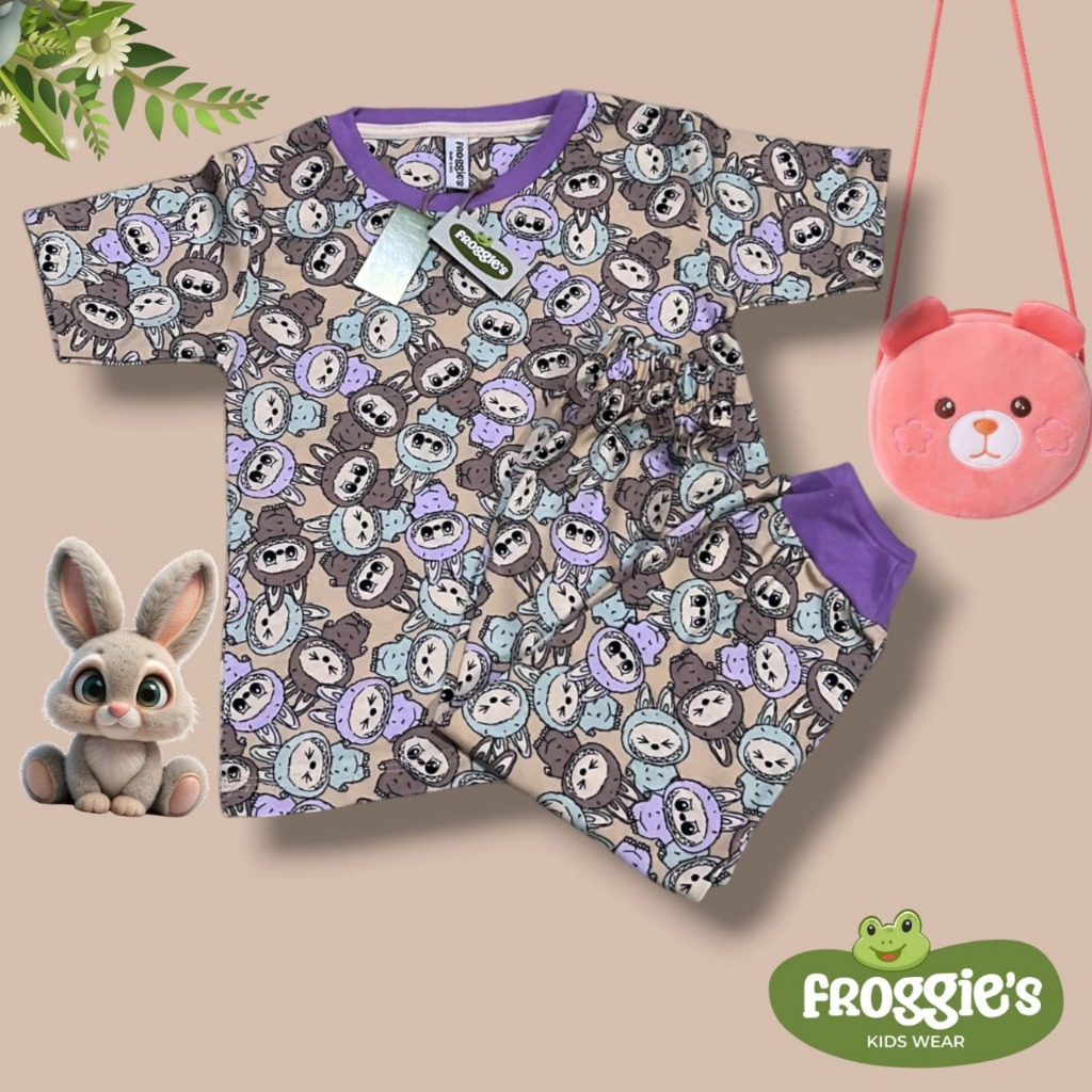 Jual Froggie's piyama Setelan anak Cewek labubu ungu | Shopee Indonesia