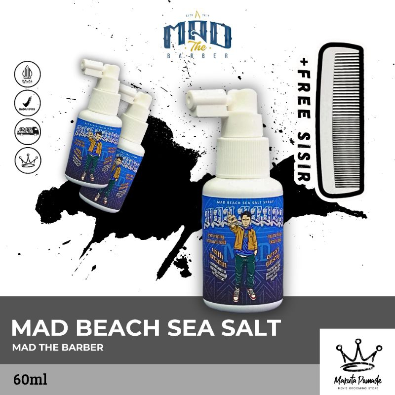 Jual Sea Salt Spray MAD Beach Texturizing bervolume 60ml by MAD Pomade ...