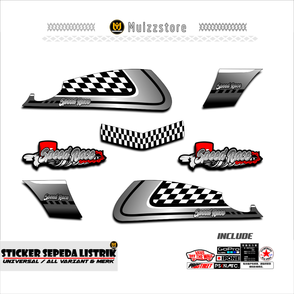 Jual STICKER SEPEDA LISTRIK ALL VARIANT / GODA / UWINFLY / PACIFIC ...