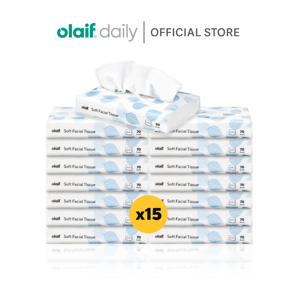 Jual [Bundle 15] Olaif Daily Soft Facial Tissue - Tisu Wajah - 15 Packs ...