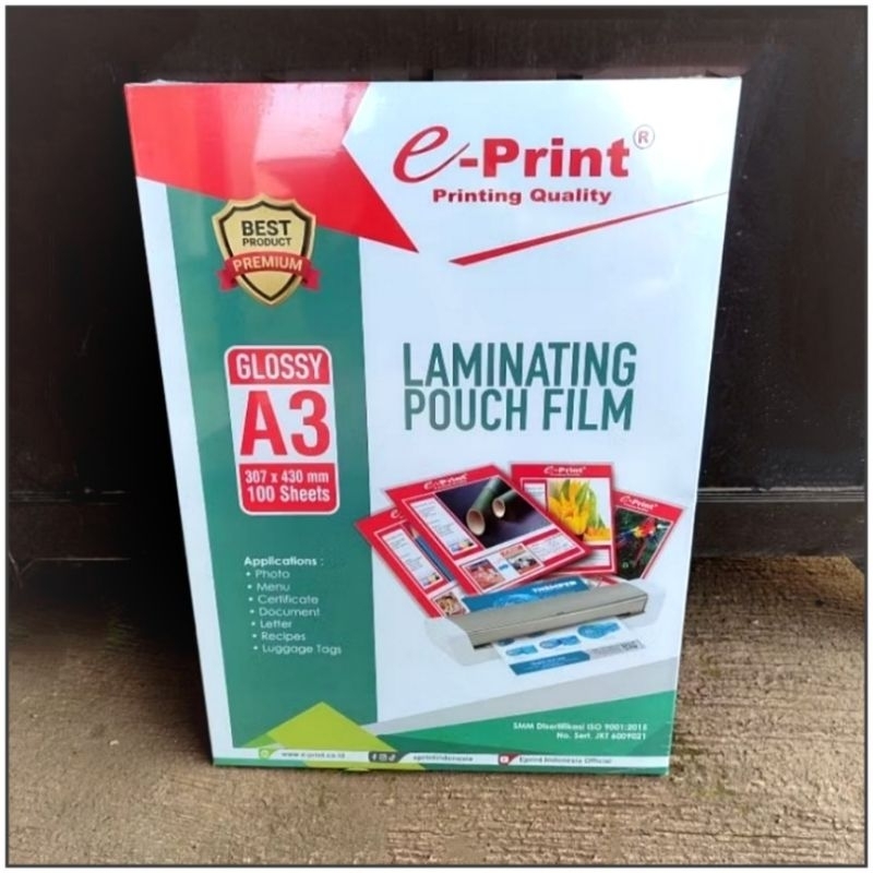 Jual 10 Pcs Plastik Laminating A3 EPRINT | Shopee Indonesia