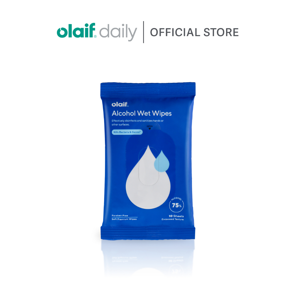 Jual Olaif Daily Alcohol Wet Wipes - 75% Alcohol (10 sheets) - Tisu ...