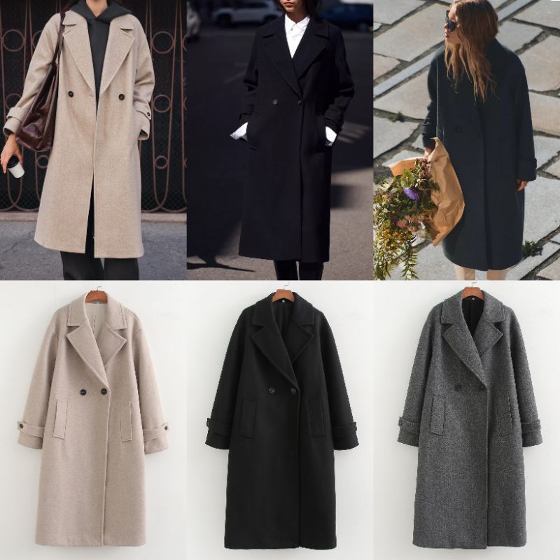 Jual Winter Wool Coat 76816 (AZ) | Shopee Indonesia