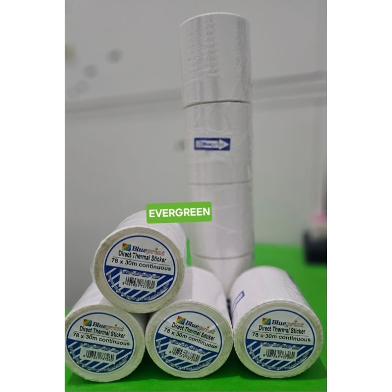 Jual Blueprint Stiker Resi Label 78 x 30m | Direct Thermal sticker ...