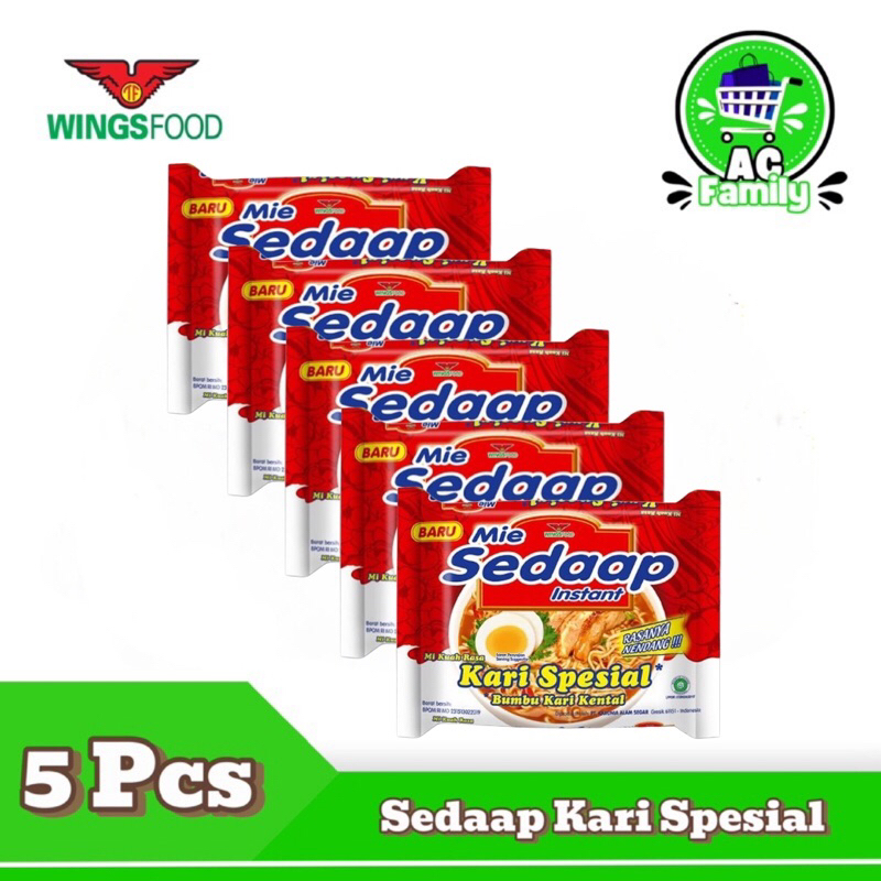 Jual Mie Sedaap Kari Spesial 75gr x 5 pcs | Shopee Indonesia