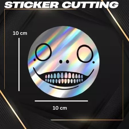 Jual Stiker Sticker Cutting Tulisan EMil Face Dark Wajah Senyum Stiker ...