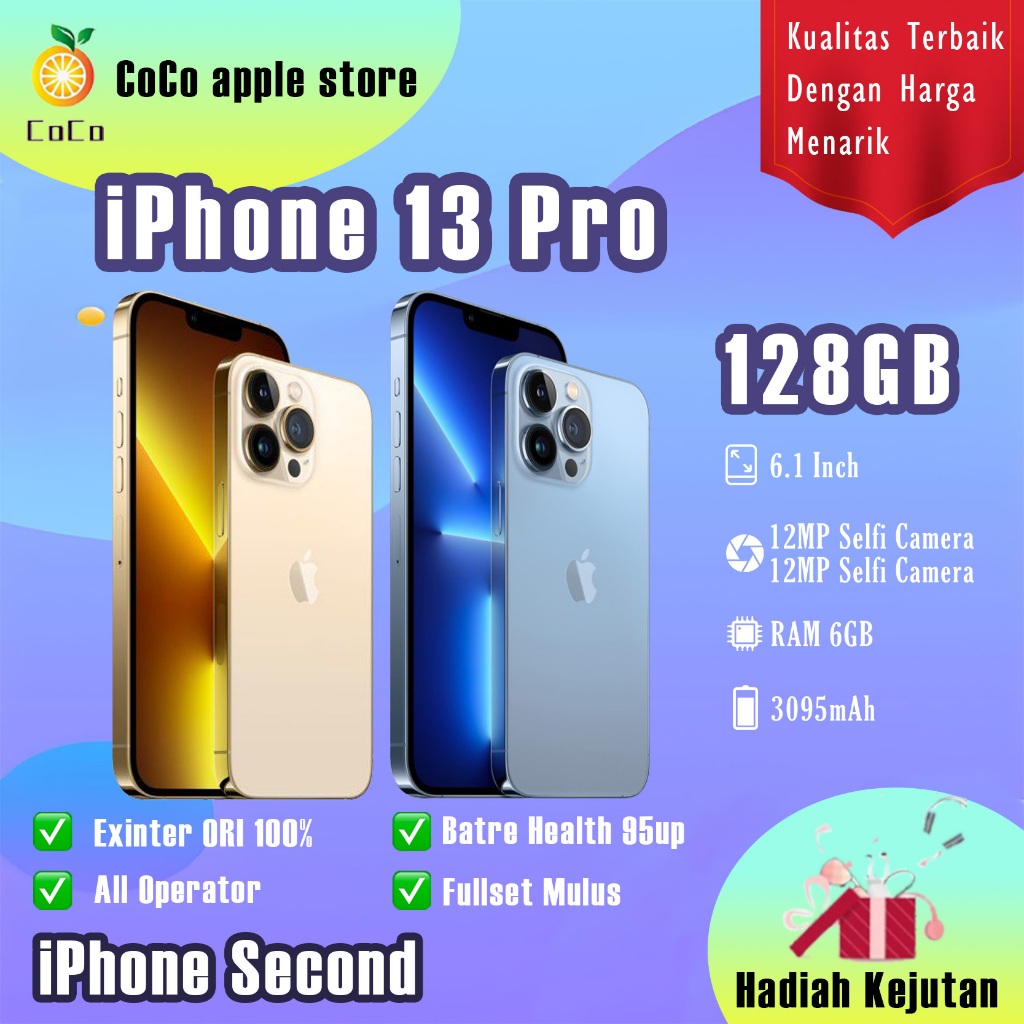 Jual iPhone 13Pro 128GB Second/Bekas Original100% INTER OLED Fullset Mulus Normal Phone 3uTools ...