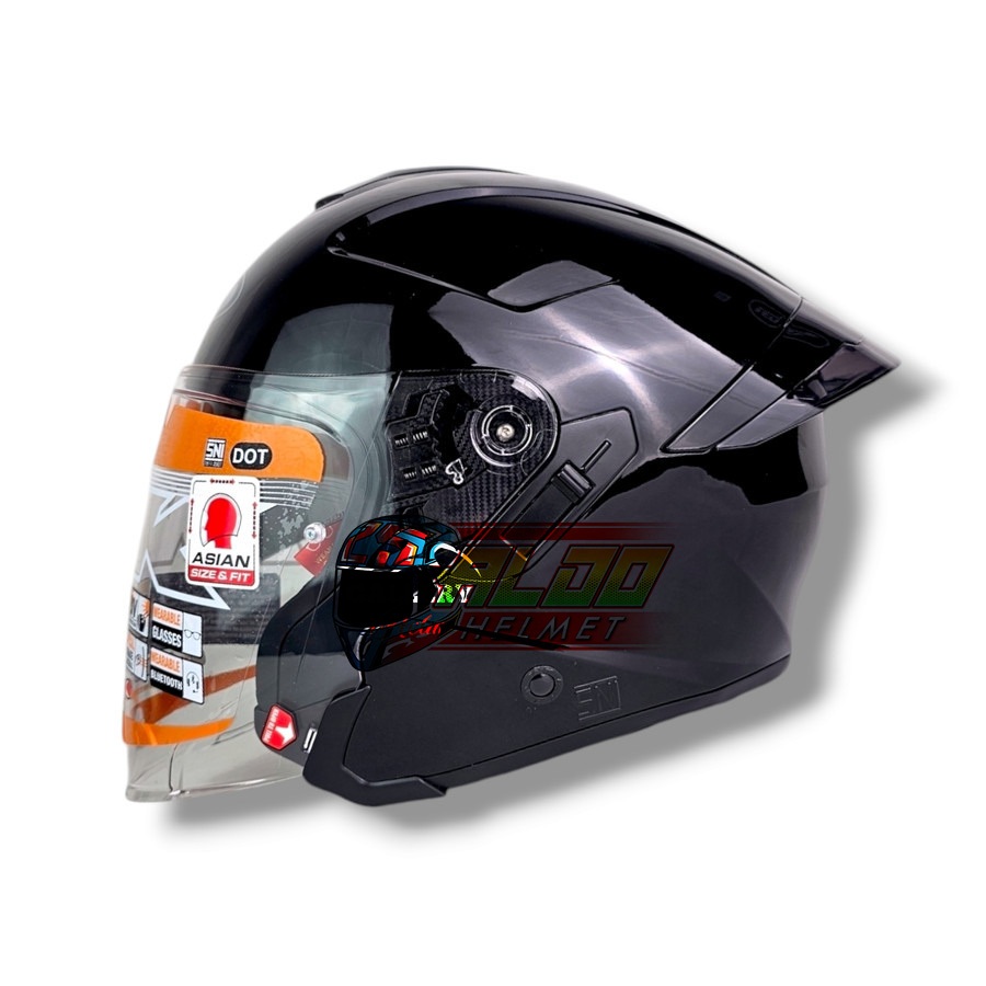 Jual HELM INK TERRA 2 BLACK METALIC FREE SPOILER ORIGINAL | Shopee ...