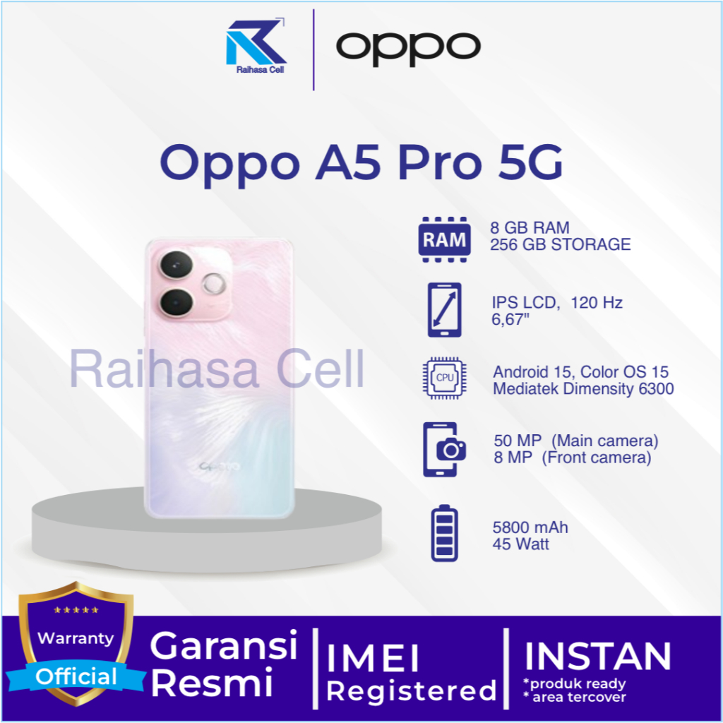 Jual Oppo A5 Pro 5G 8/256 GB Garansi Resmi | Shopee Indonesia