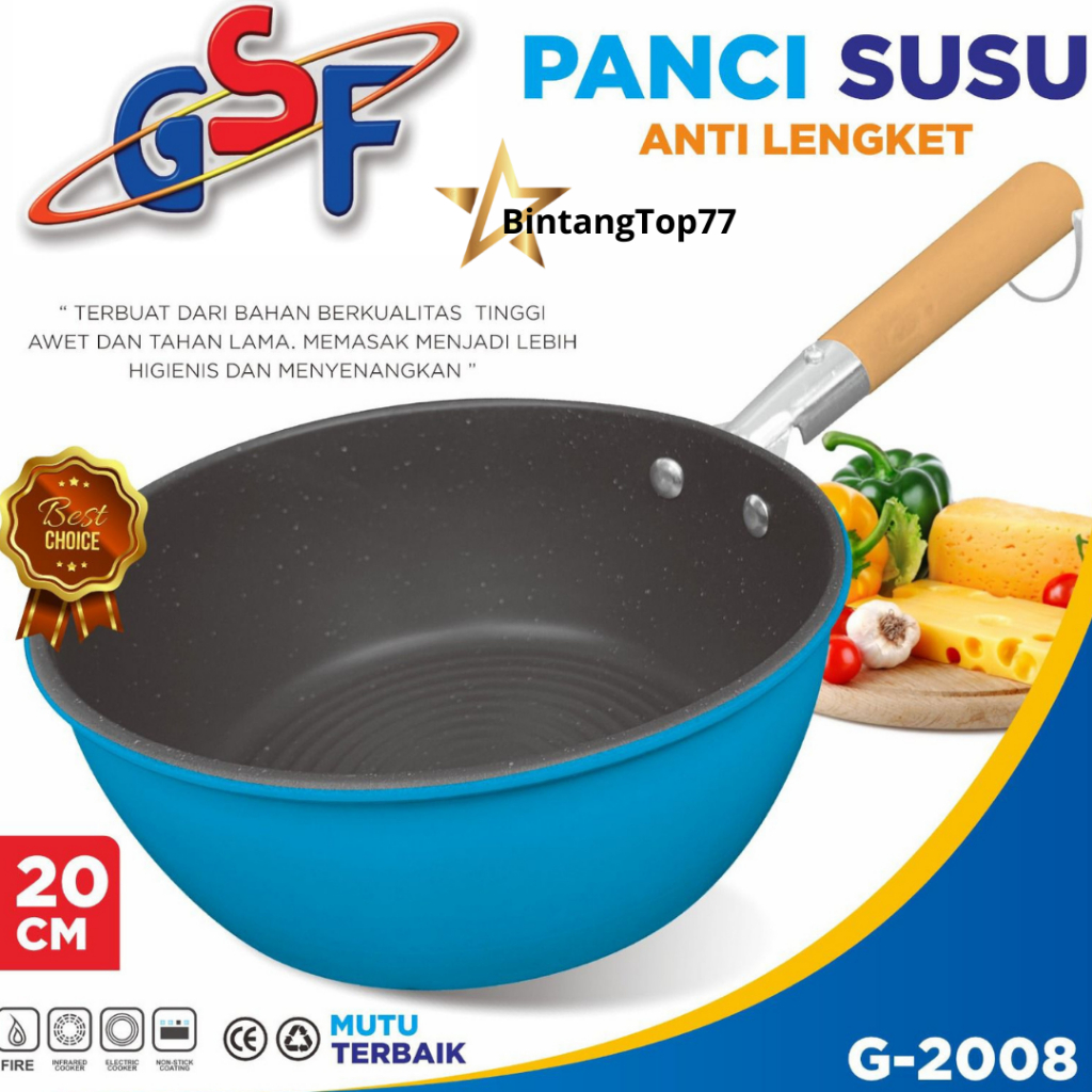 Jual Panci Susu GSF Gagang Kayu G-2008 / Panci Serbaguna | Shopee Indonesia